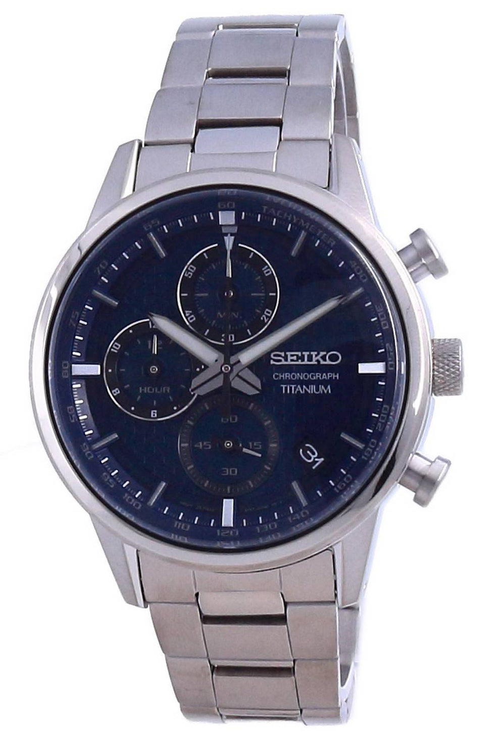 Seiko Discover More Titanium Chronograph Quartz SSB387P1 100M Men's Wa ...