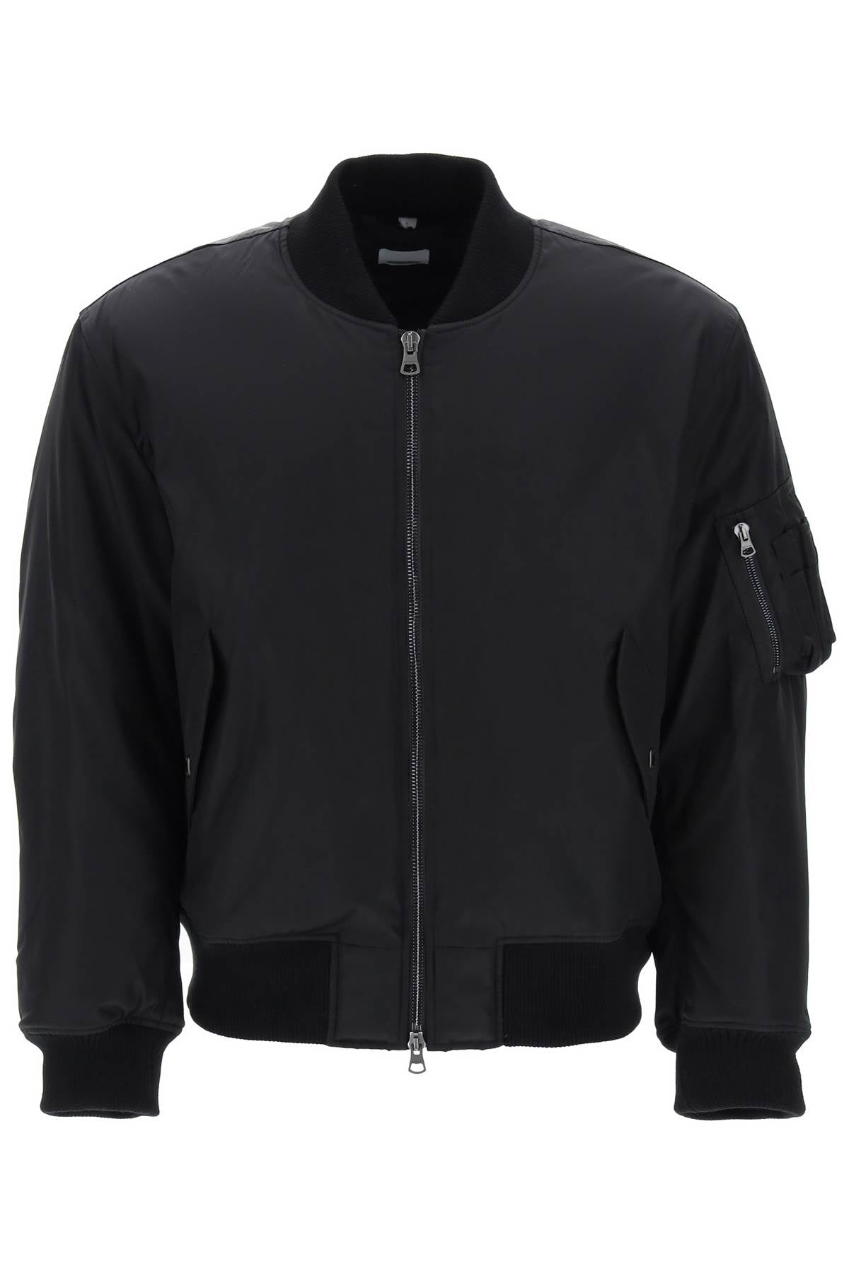 Burberry Burberry 'graves' padded bomber jacket with back emblem embro ...